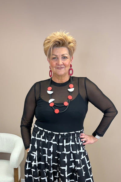 White Long Sleeve Mesh Layering Top – Lusso Clothing